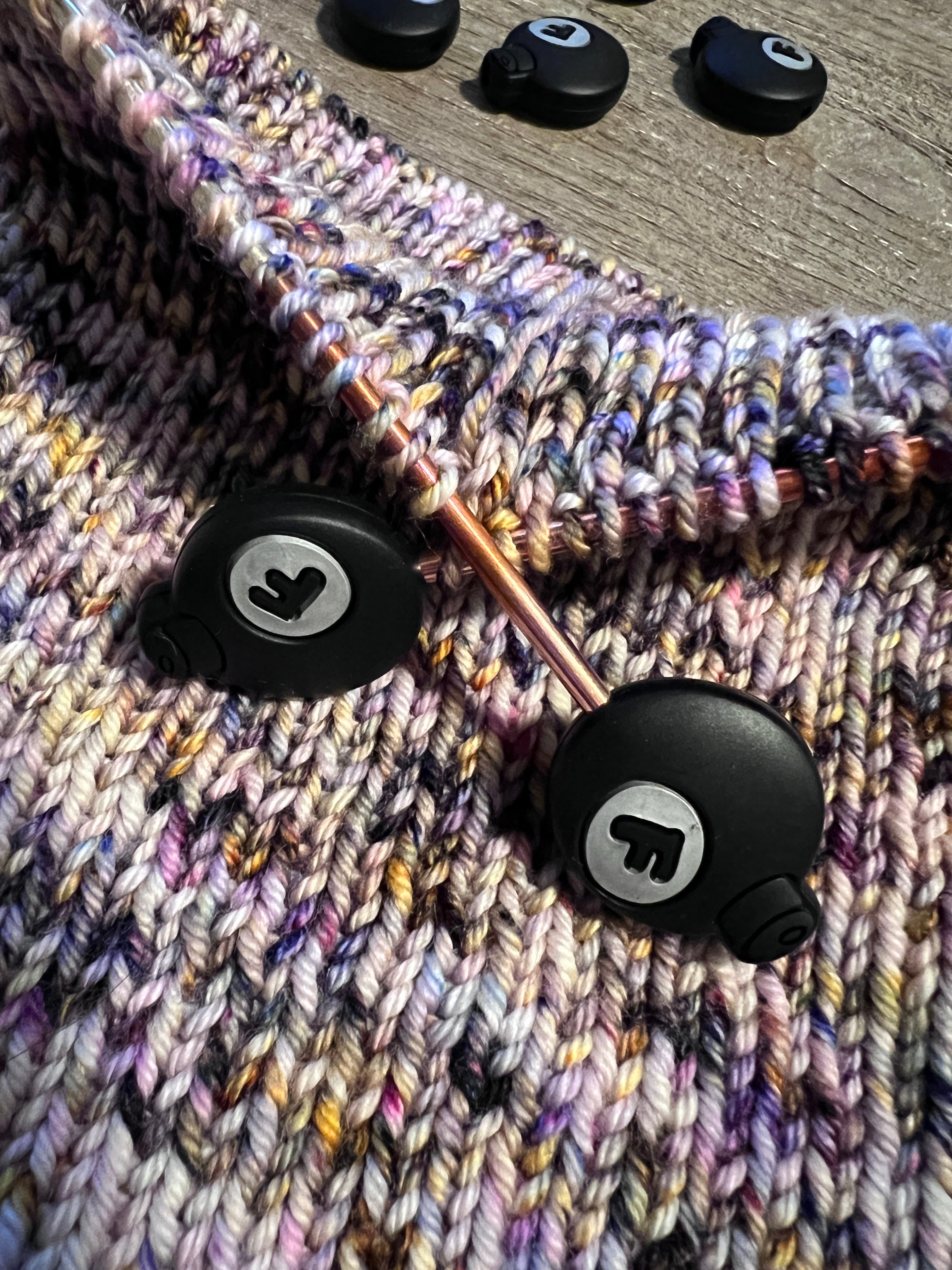 Black F Bomb Needle Stoppers – Knitting is Metal